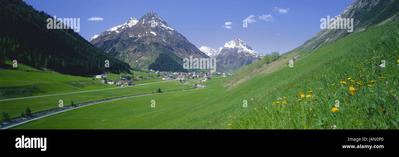 Austria, Tyrol, Paznauntal, Galtür, local view, Silvrettagruppe ...