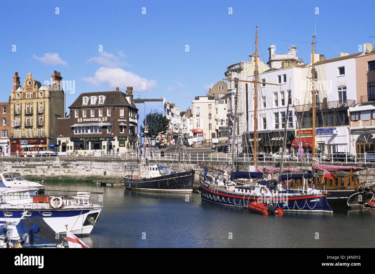 Great Britain, England, Kent, Ramsgate, town view, harbour, town ...