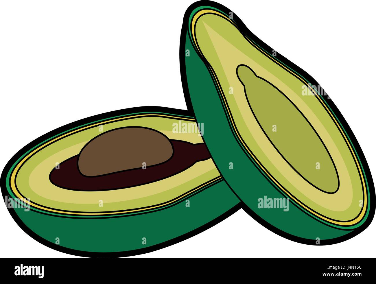 Trendy avocado design Stock Vector Images - Alamy