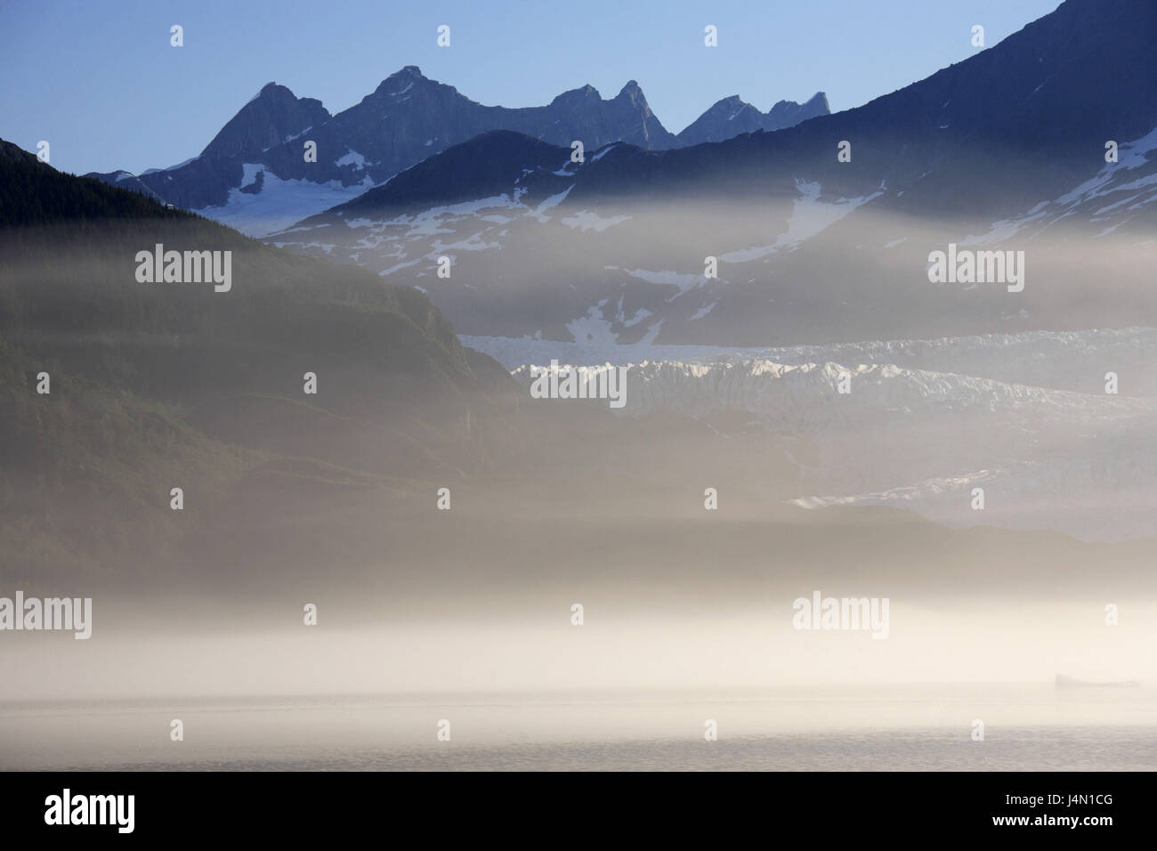 The USA, Alaska, Juneau, Mendenhall Glacier, glacier lake, glacier ...