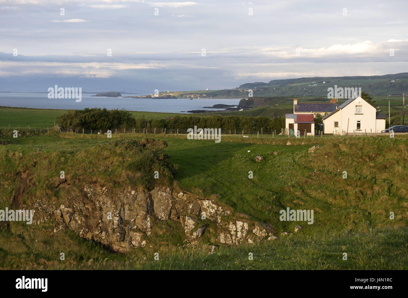 Northern Ireland, Ulster, Derry County, Antrim Coast, coastal scenery ...