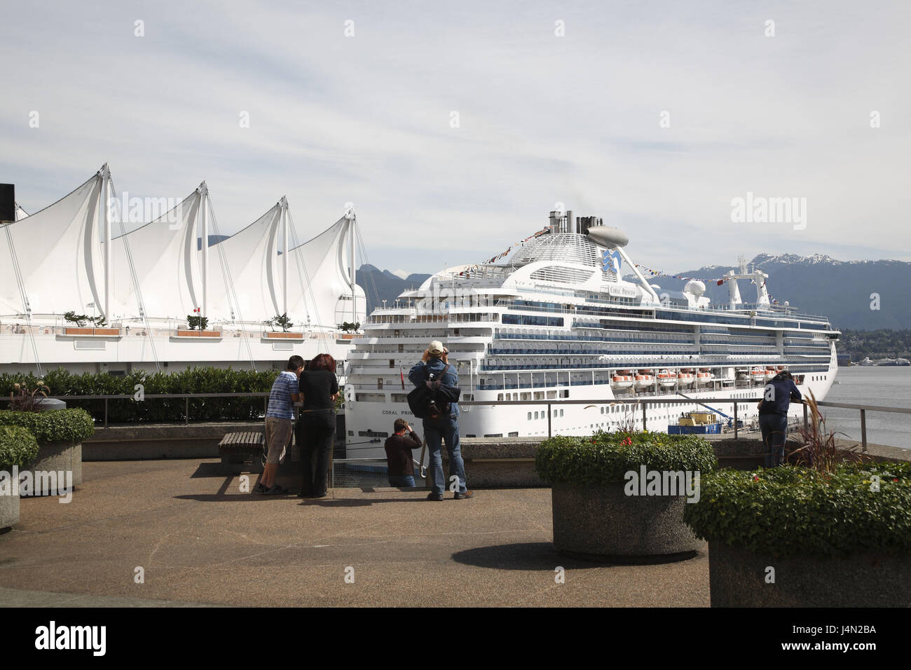 Canada, British Columbia, Vancouver, Canada Place, passenger liner ...