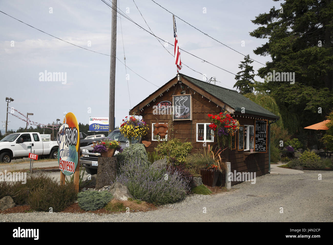 The USA, Washington State, roadside, cafe Stock Photo - Alamy