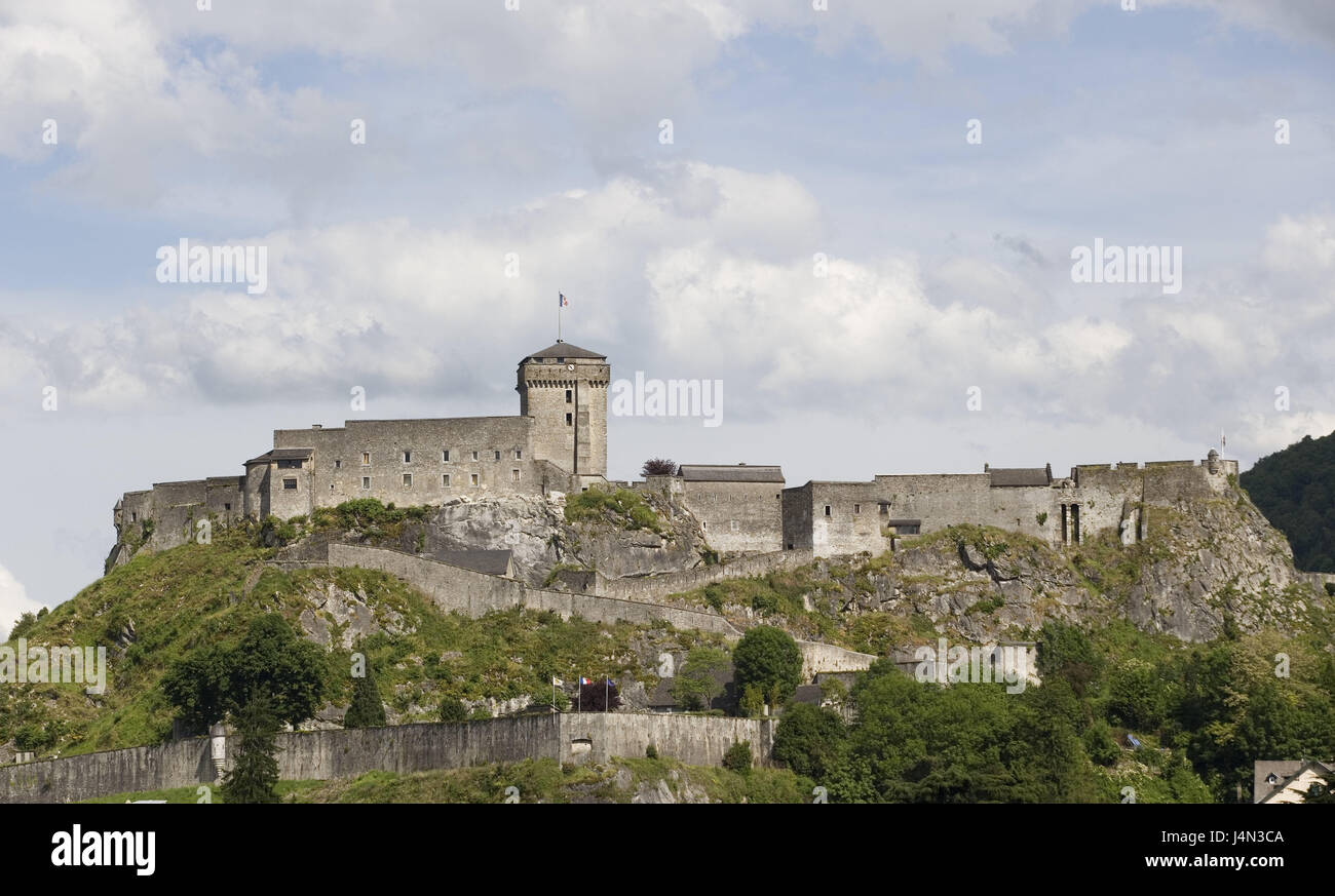 France, Lourdes, hill, castle grounds, Hitting-Pyrenees, Castle ...