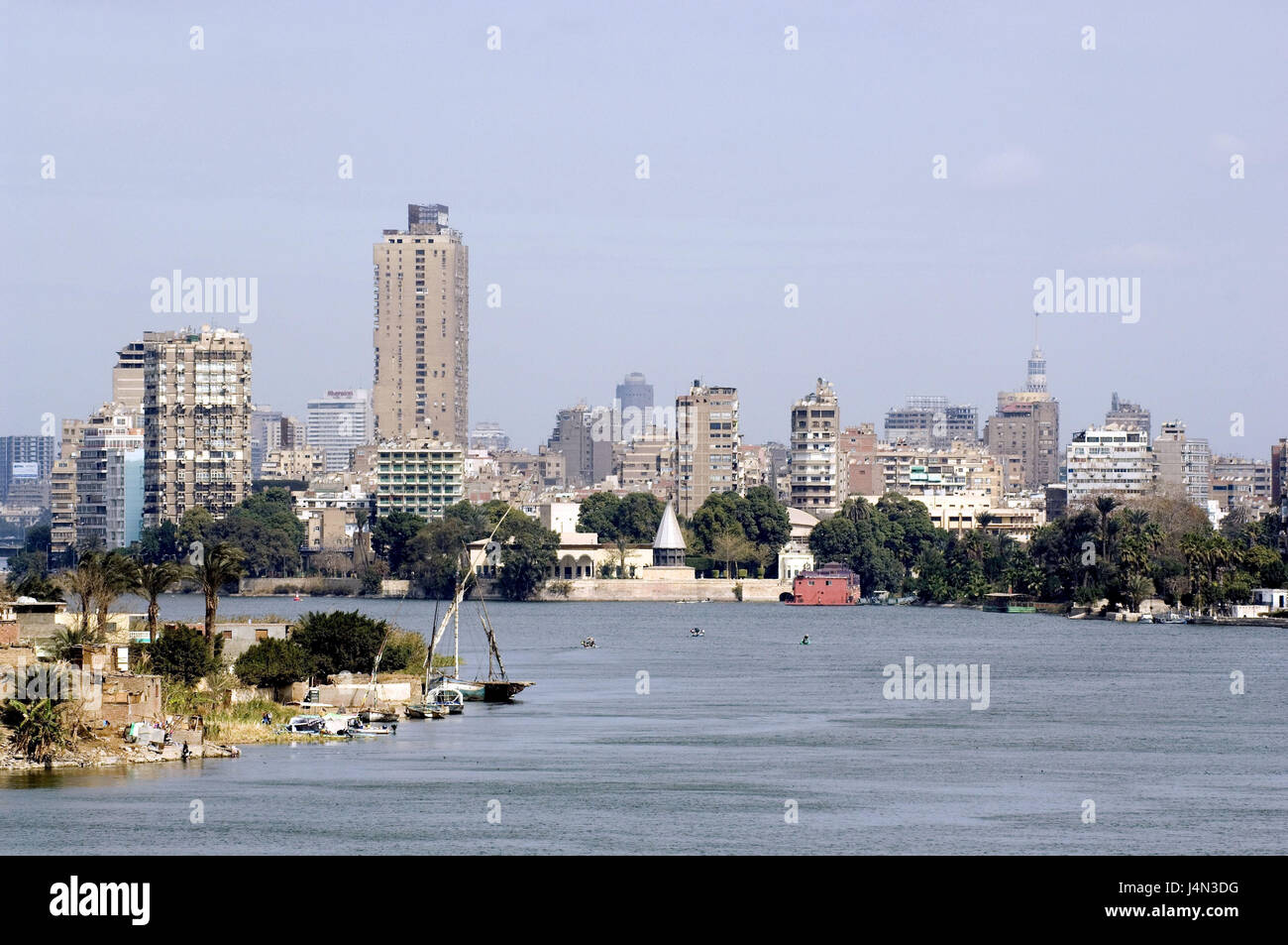 Egypt, Cairo, town view, flux Nile Stock Photo - Alamy