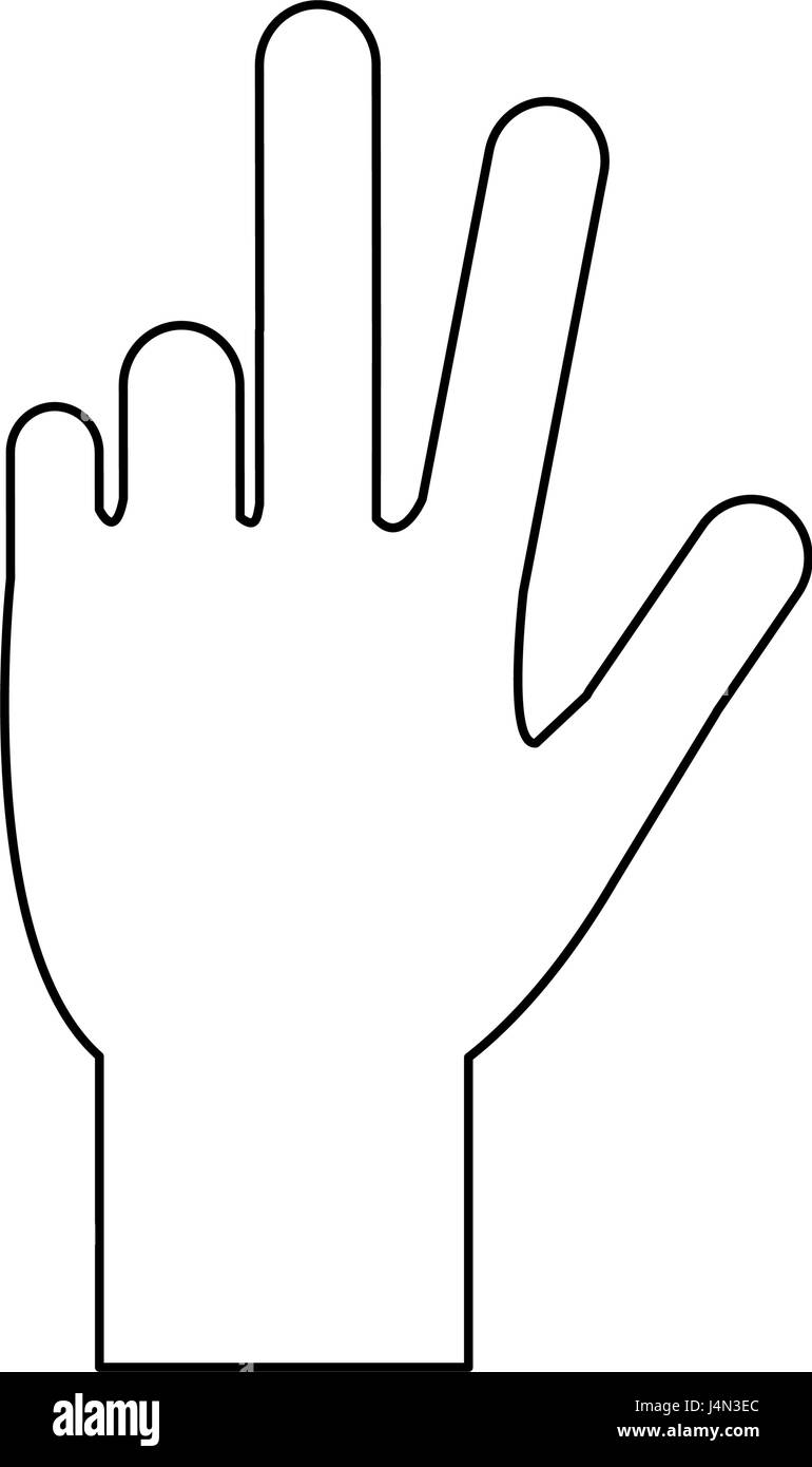 hand counting with three fingers up icon image Stock Vector Image & Art ...