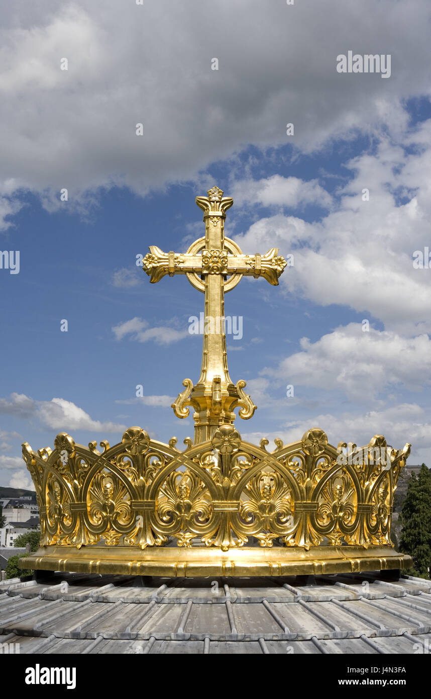 France, Lourdes, rosary basilica, basilica of the Immaculate Conception ...