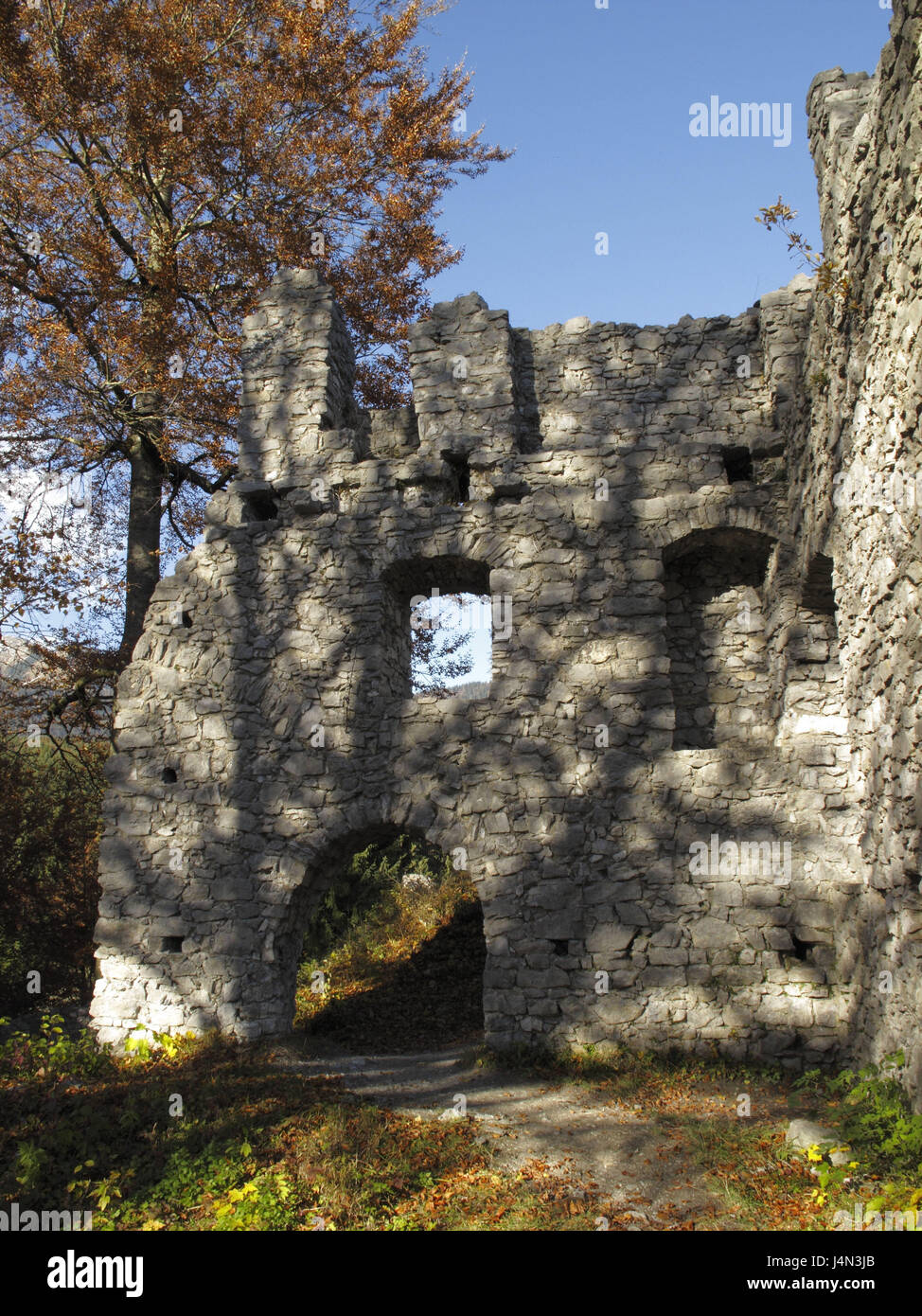 Ruin, castle Werdenfels, Garmisch-Partenkirchen, Werdenfelser Land ...