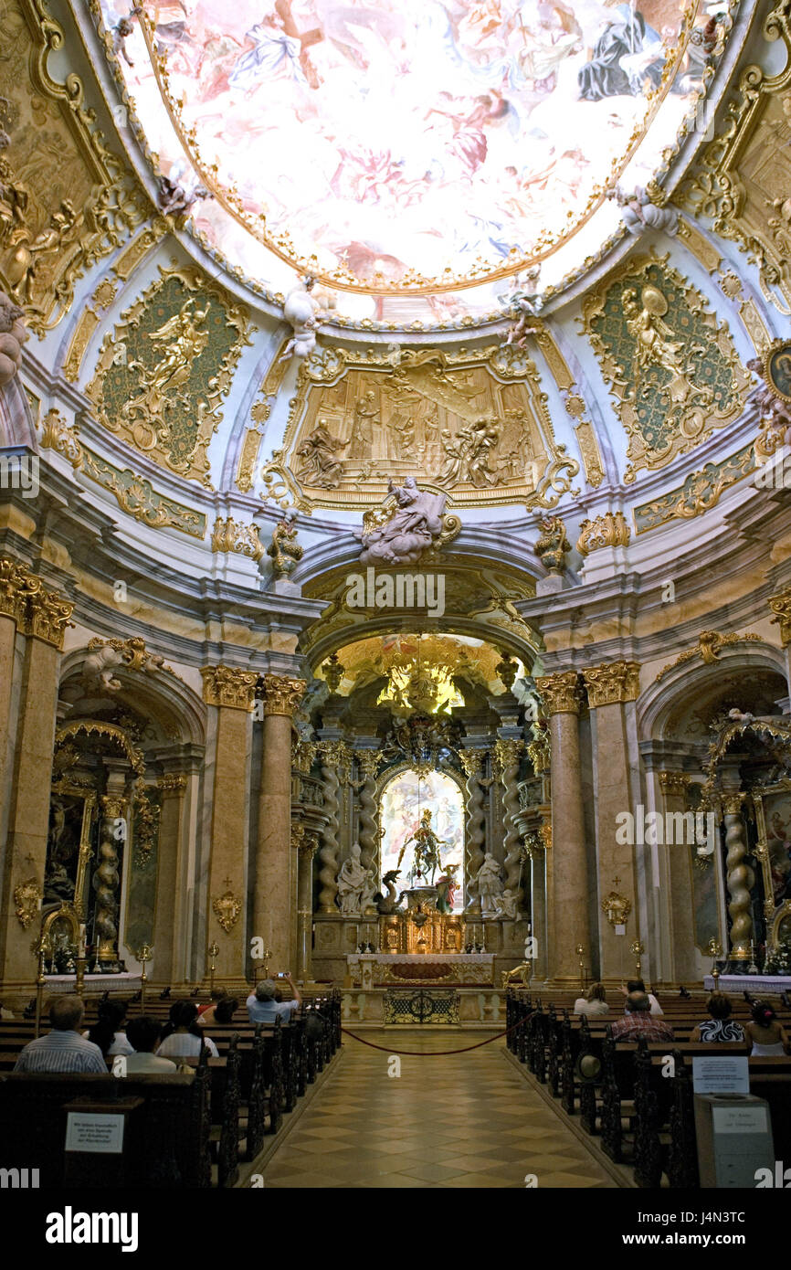 Germany, Lower Bavaria, cloister world castle, church, high altar ...