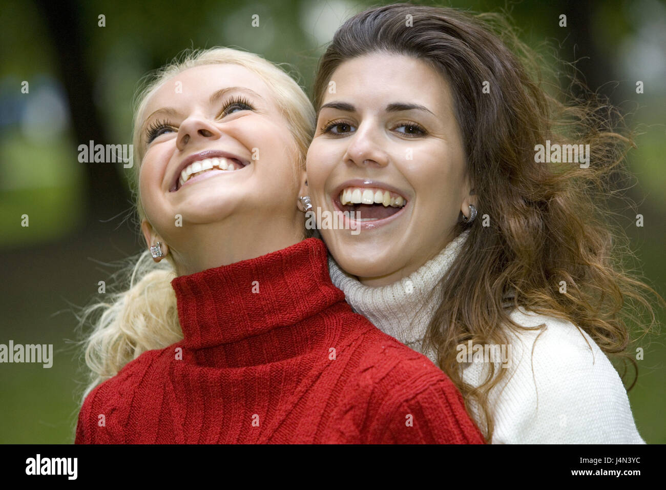 Women, two, laugh, portrait Stock Photo - Alamy