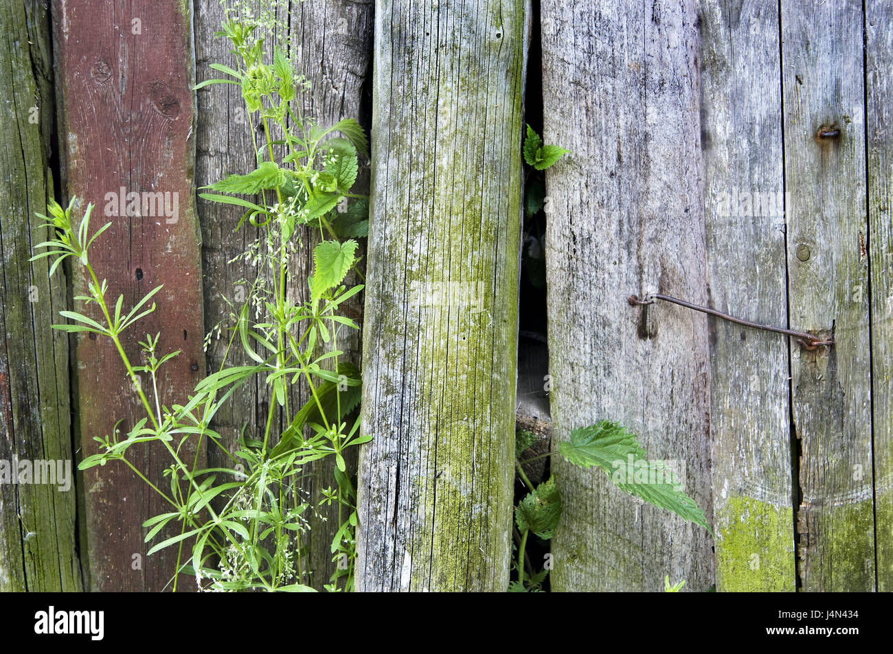 wooden hut, facade, weather-beaten, springboard, lock, steelworks, barn ...