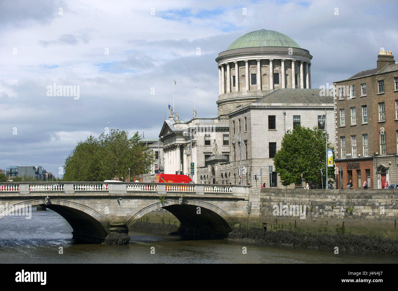 Ireland, Leinster, Dublin, Four courts, Liffey River Stock Photo - Alamy