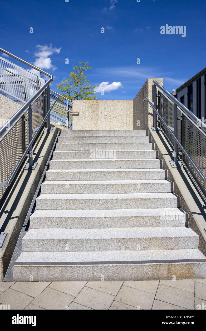 Germany, Upper Bavaria, Munich, Theresienhöhe, overpass, stairs rising ...