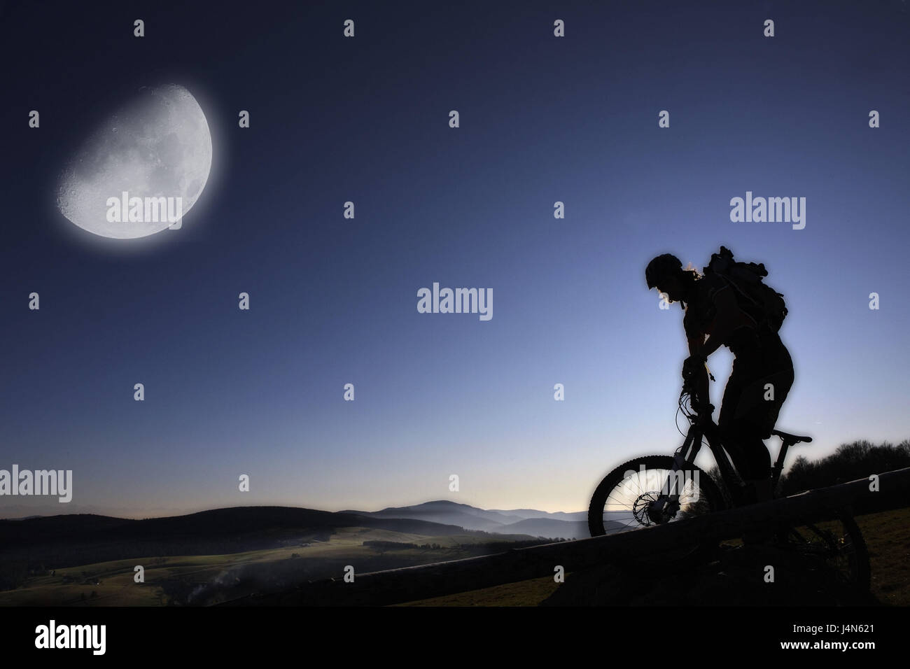 Moon bike silhouette hi-res stock photography and images - Alamy
