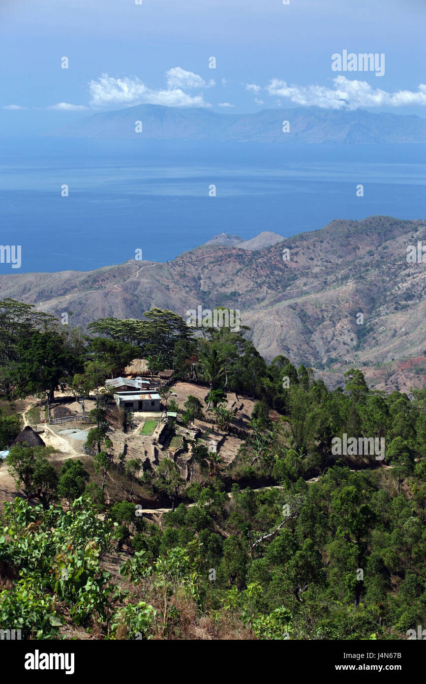 Democratic republic of Timor-Leste, Dili, scenery, house, mountain ...