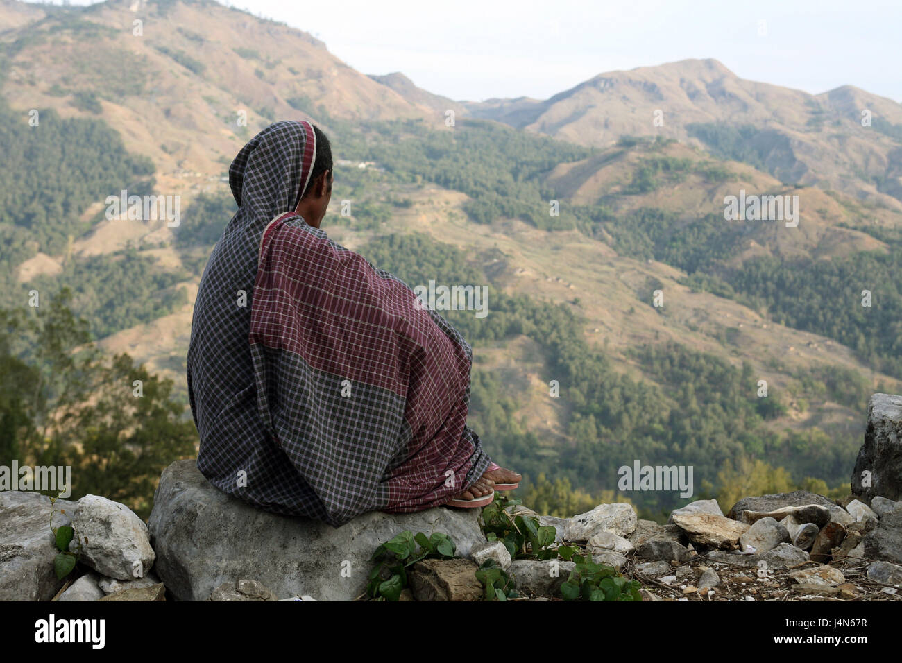 Democratic republic of Timor-Leste, poor bites, mountain region, man ...