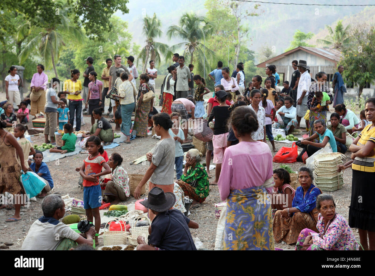 Democratic republic of Timor-Leste, Manatuto, weekly market, person ...