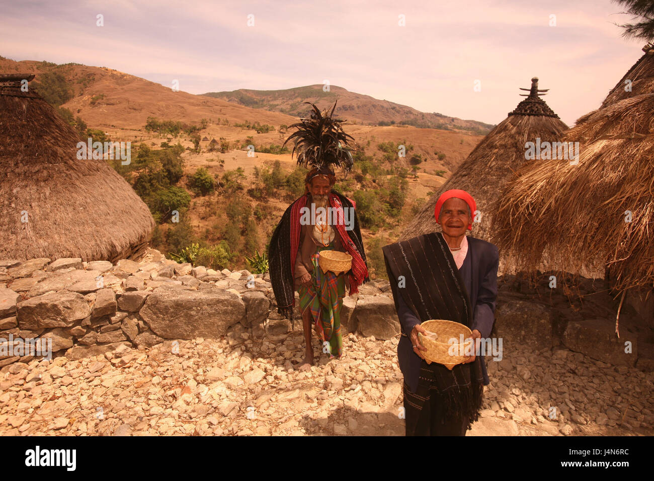 Democratic republic of Timor-Leste, poor bites, mountain region, straw ...