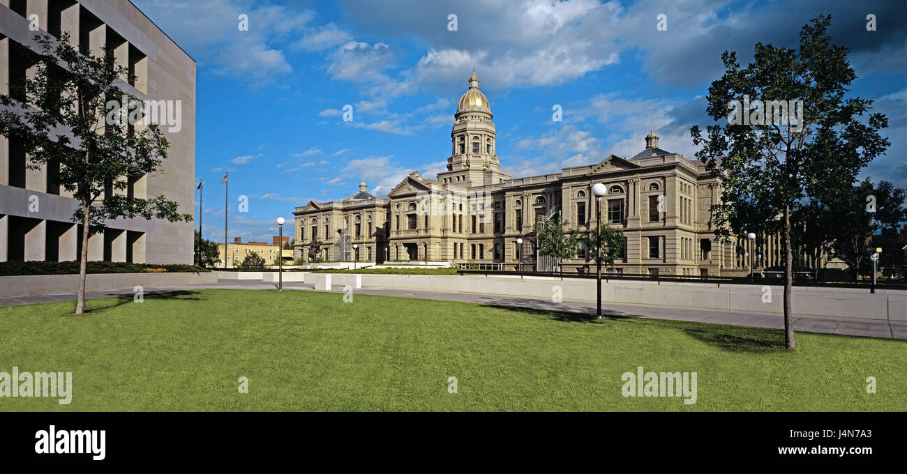 The USA, Wyoming, Cheyenne, Capitol, North America, town, building ...
