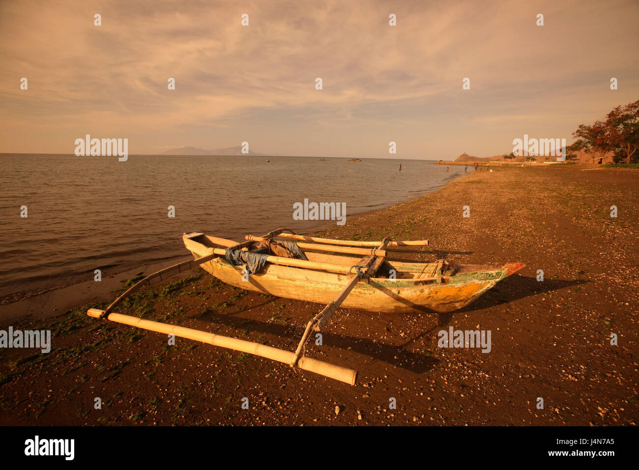 Democratic republic of Timor-Leste, Dili, beach, outrigger Stock Photo ...