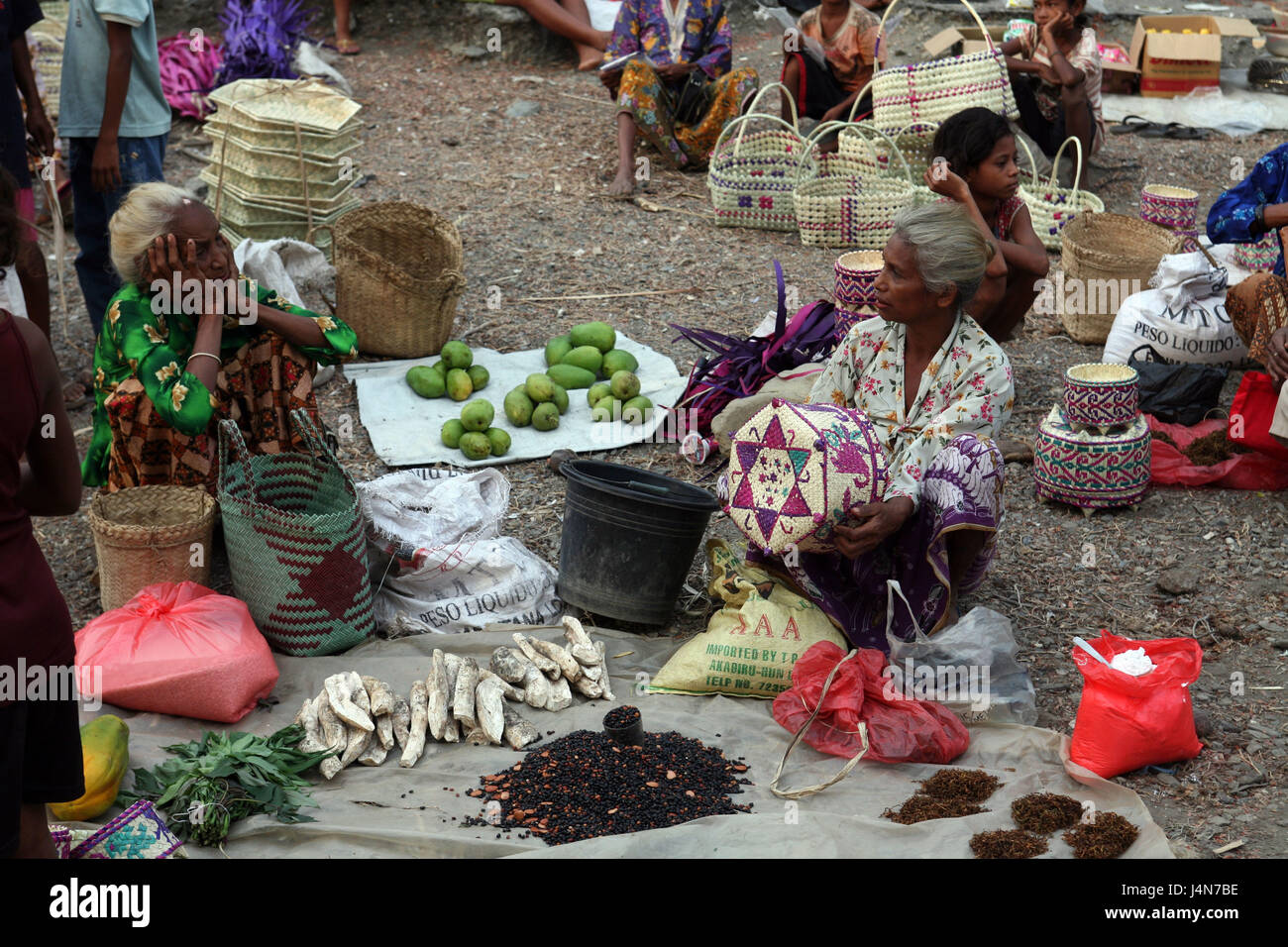 Democratic republic of Timor-Leste, Manatuto, weekly market, person ...