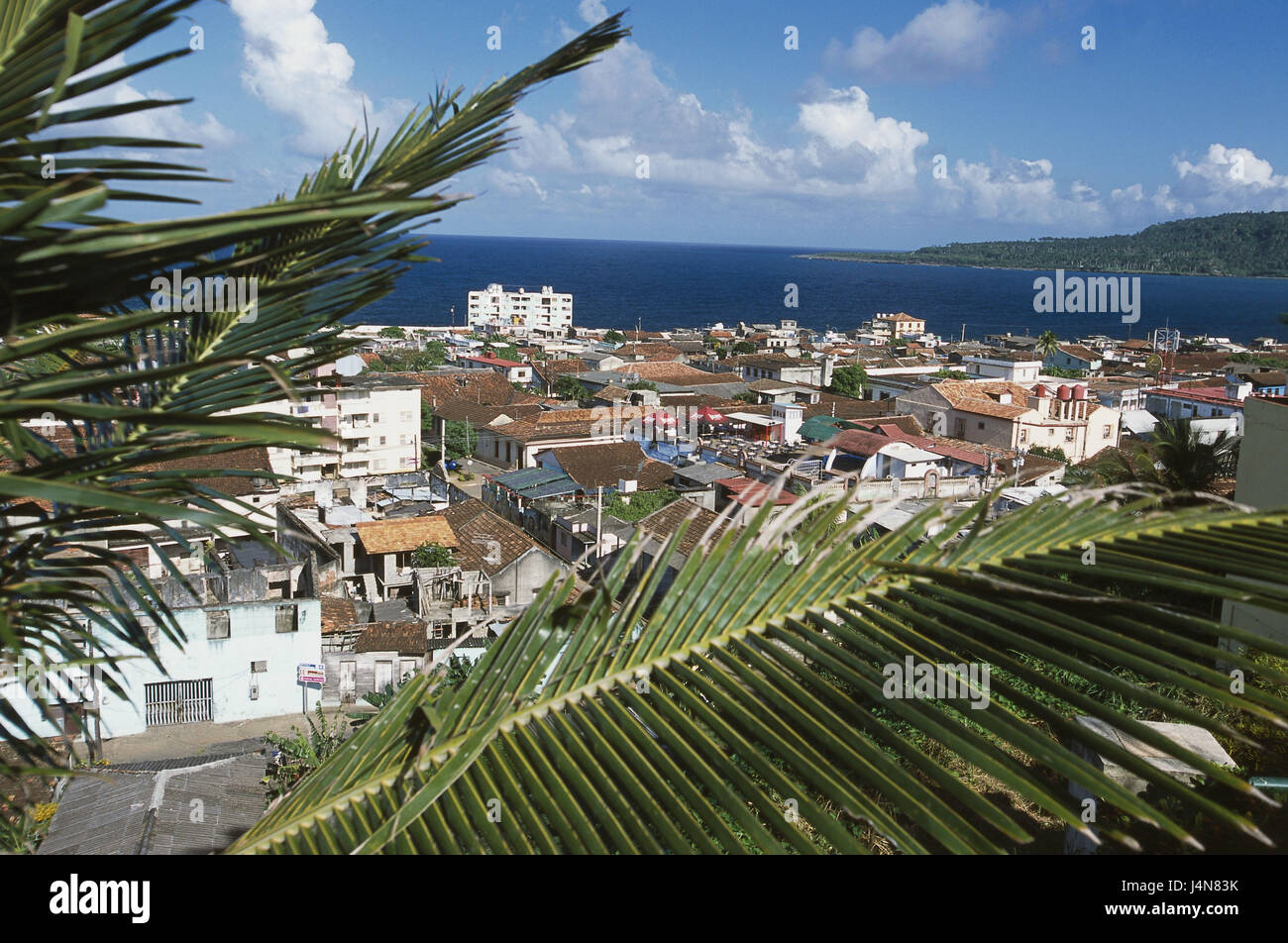 Cuba, Baracoa, local overview, sea view, Central America, coast ...