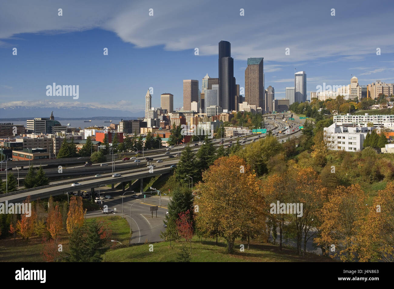 The USA, Seattle, town view, centre of the city, North America ...