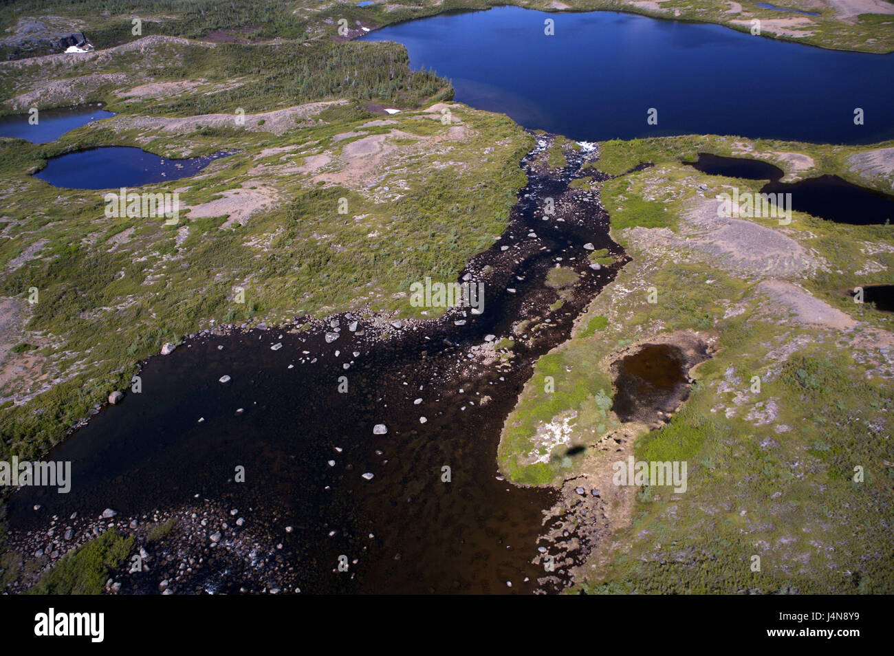 Canada, Labrador, Mealy Mountains, aerial shots, mountains, lakes Stock ...