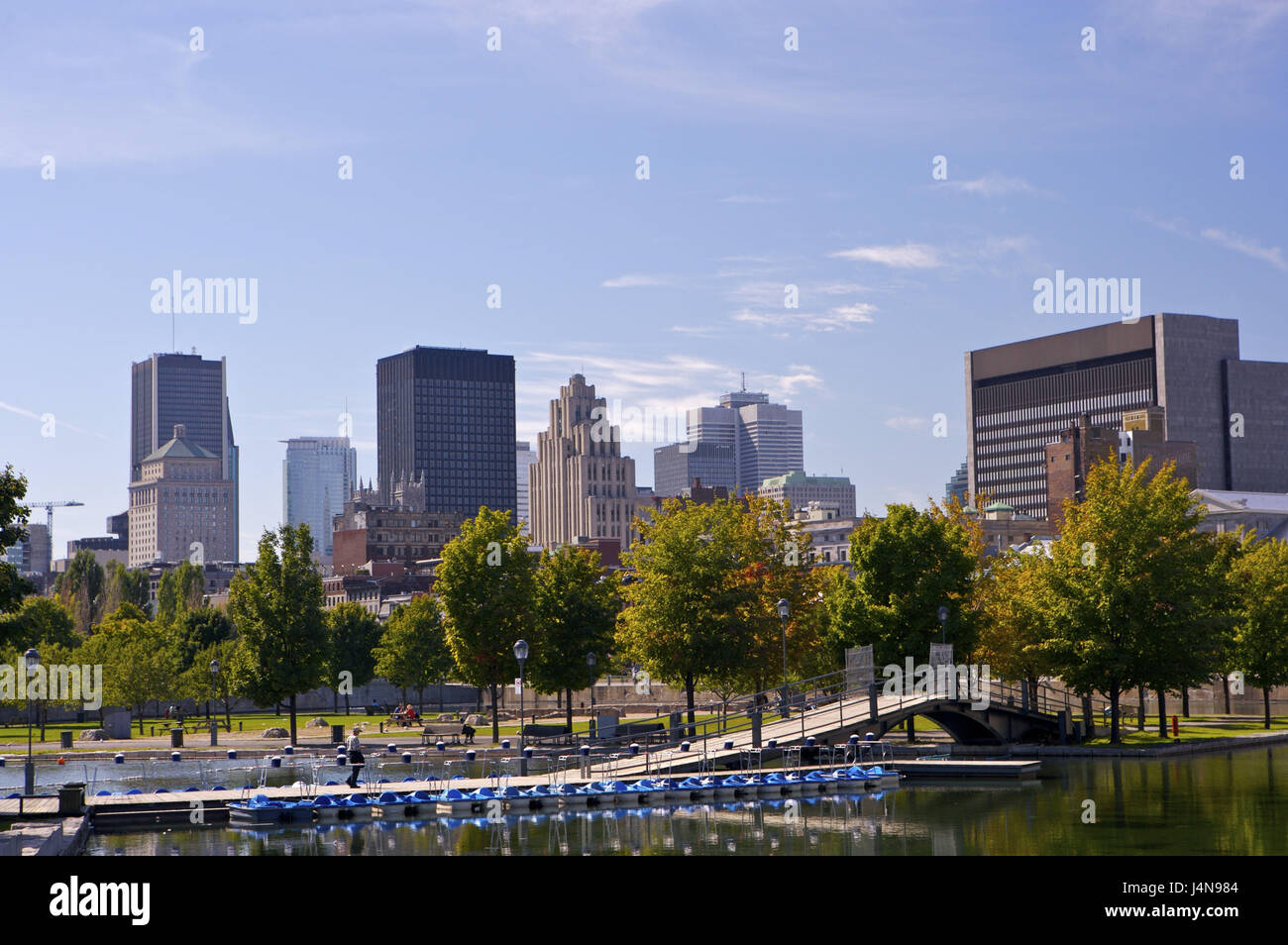 Town view, centre of the city, Montreal, Bonsecours Basin, Montreal ...