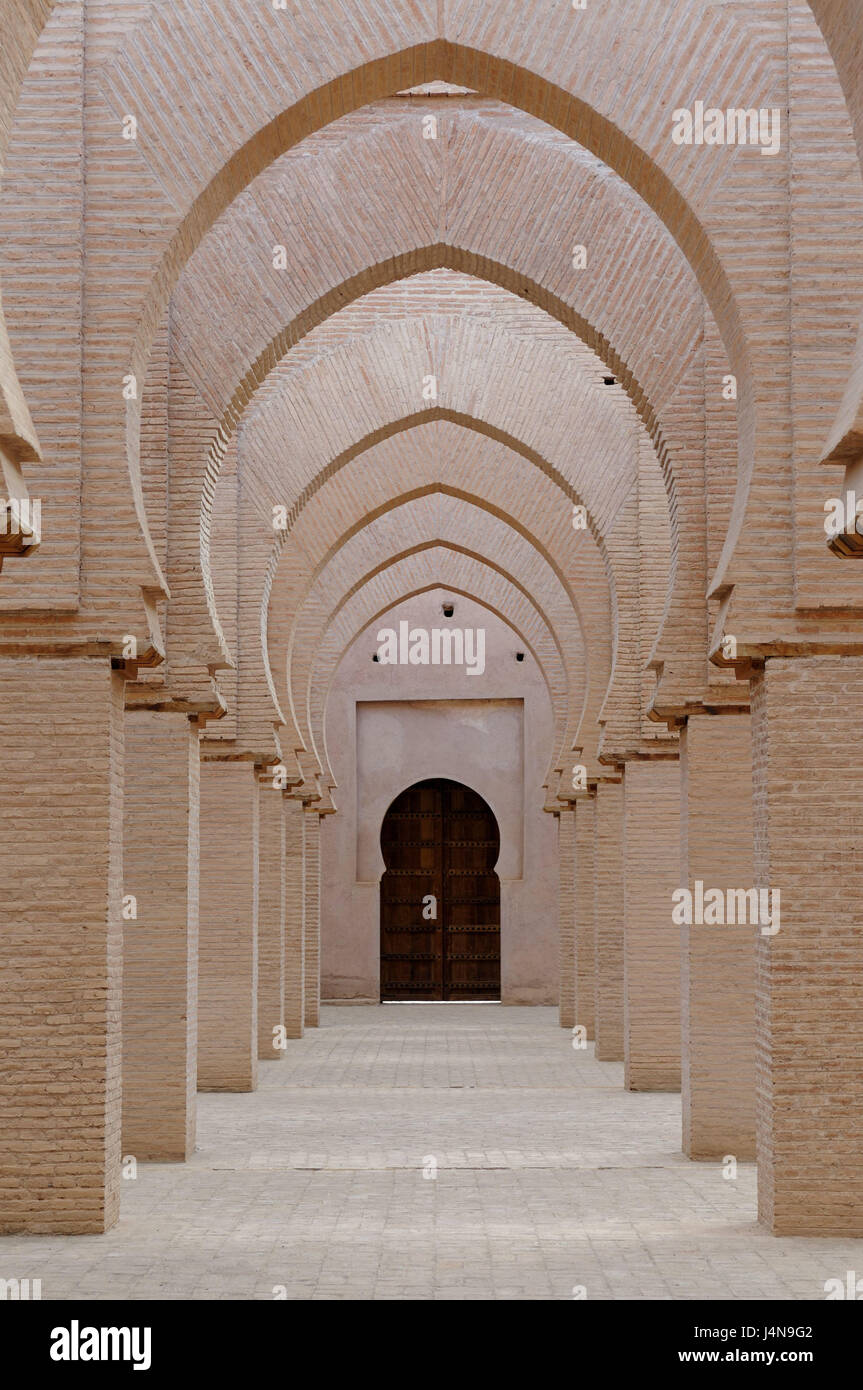 Morocco, the Atlas Mountains, mosque Tinmal, architecture, detail ...