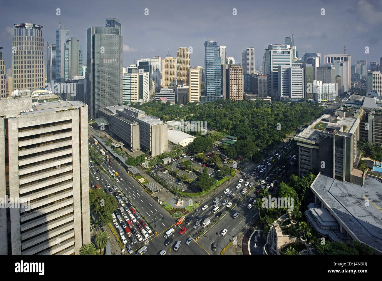 The Philippines, island Luzon, Manila, Makati District, town view ...