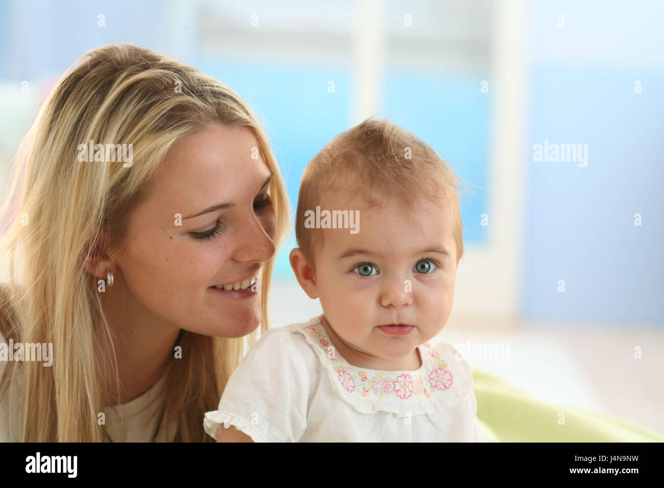 Baby, 8 months, mother, smile, portrait Stock Photo - Alamy