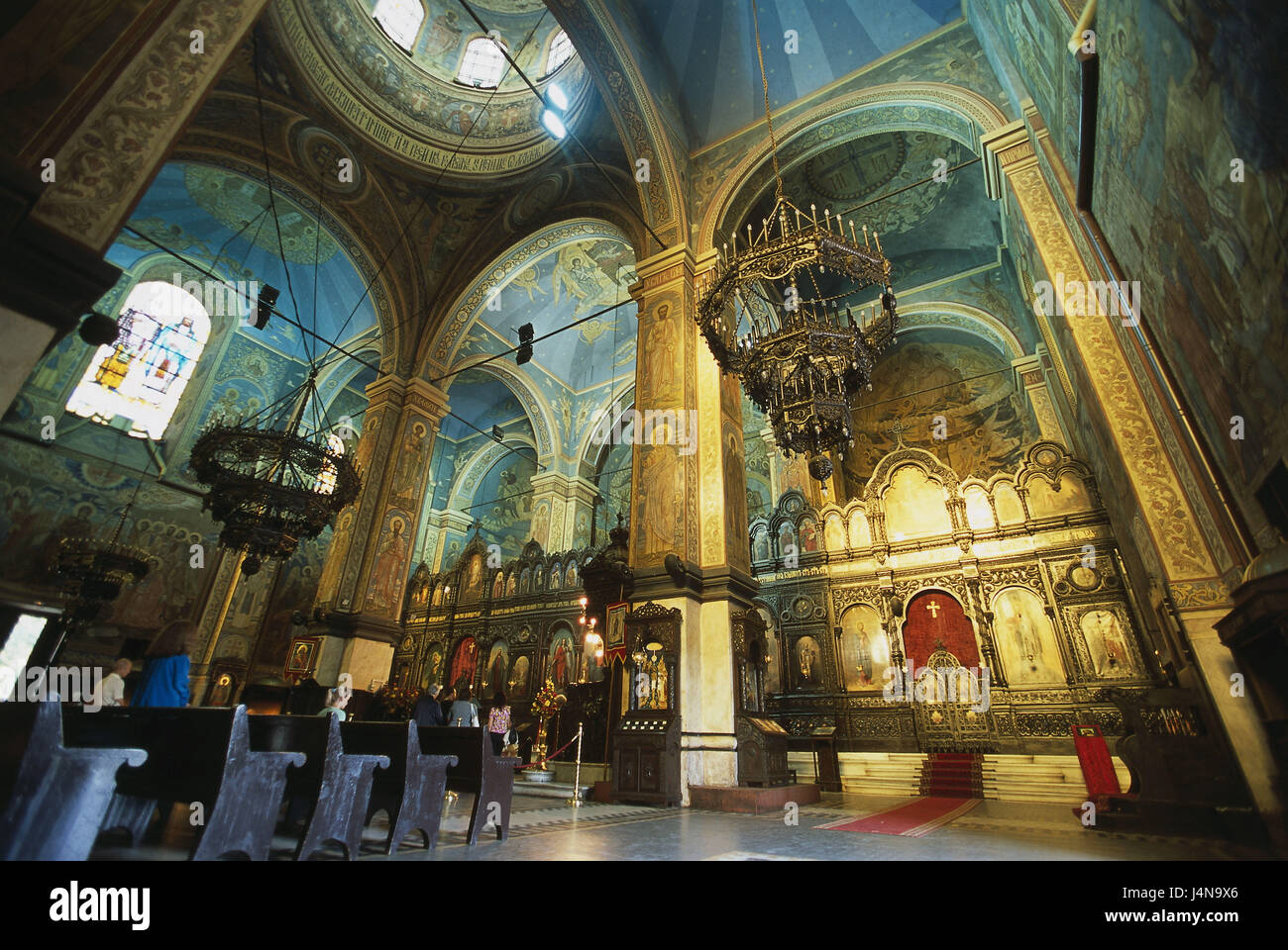 Bulgaria, Varna, centre, cathedral Maria Ascension, inside, Black Sea ...