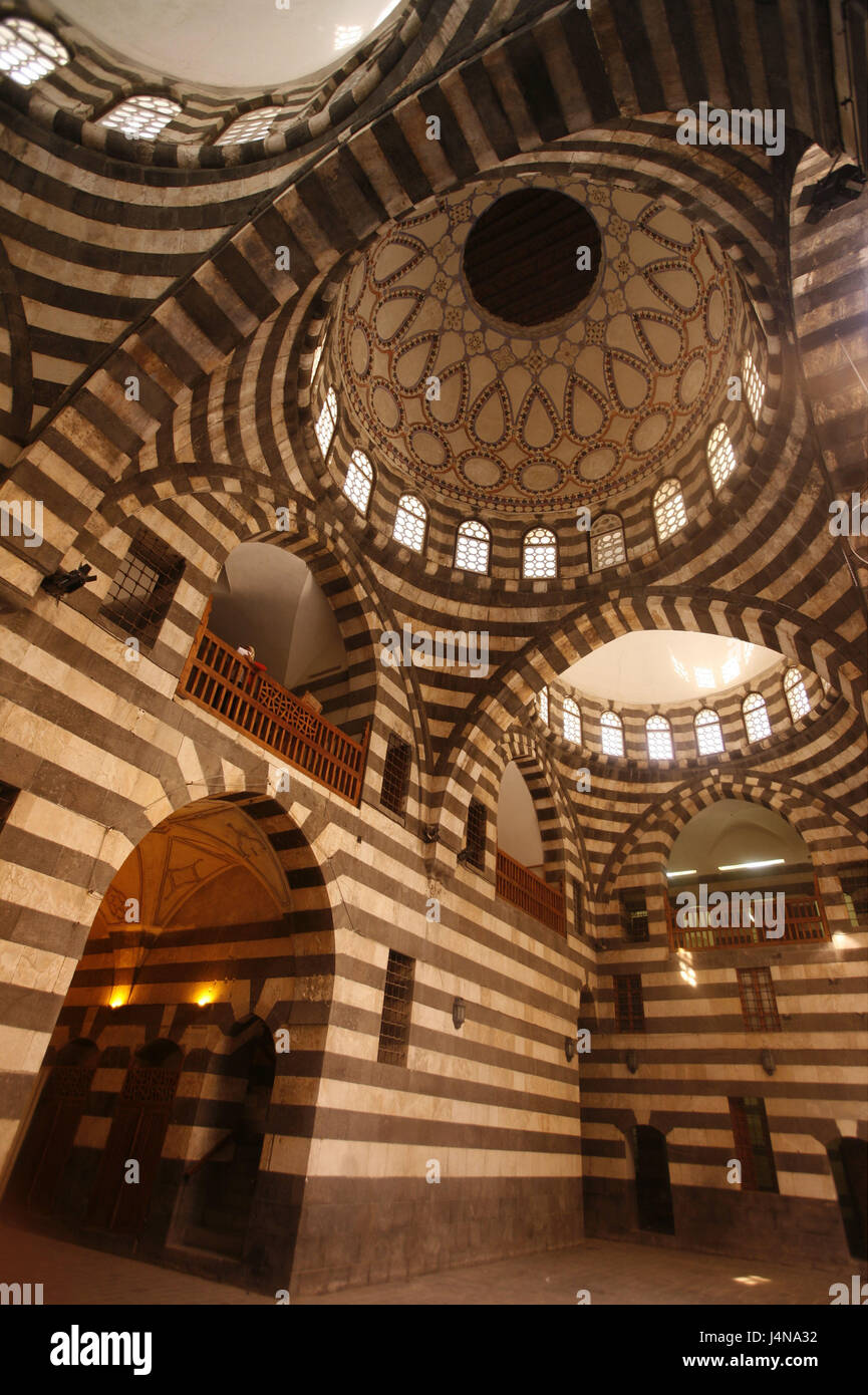 Syria, Damascus, Old Town, Khan Asad Pasha Palace, inner courtyard ...