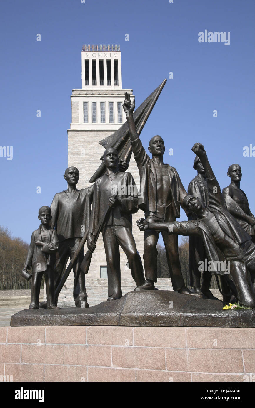 Germany, Thuringia, Weimar, concentration camp Buchenwald, monument ...