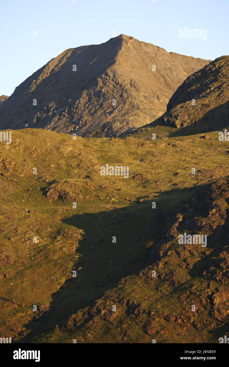 Wales, Gwynedd, Snowdonia national park, Mount Snowdon, Capel Curig ...