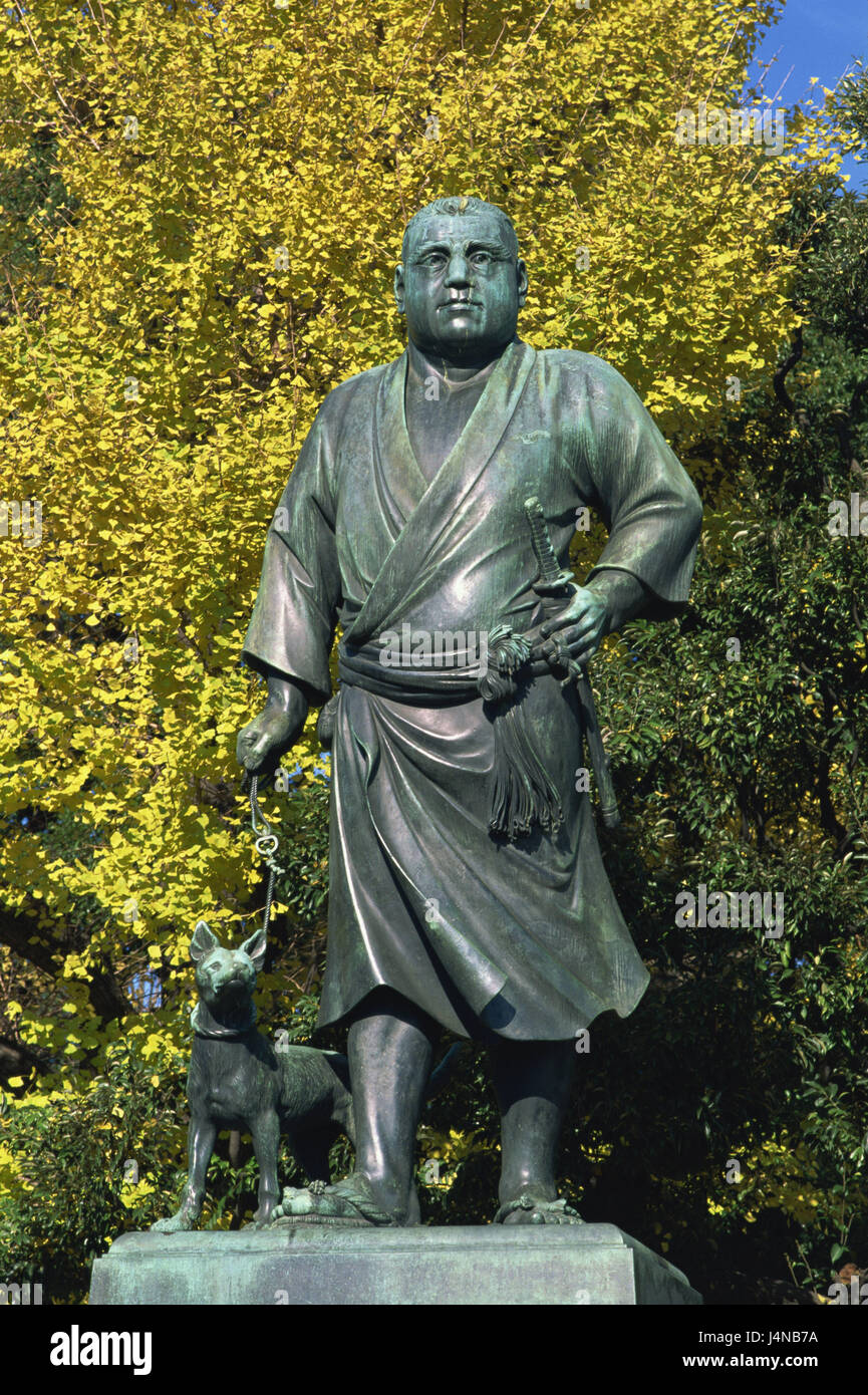 Japan, Honshu, Tokyo, Ueno park, statue, Saigo Takamori, Asia, place of ...