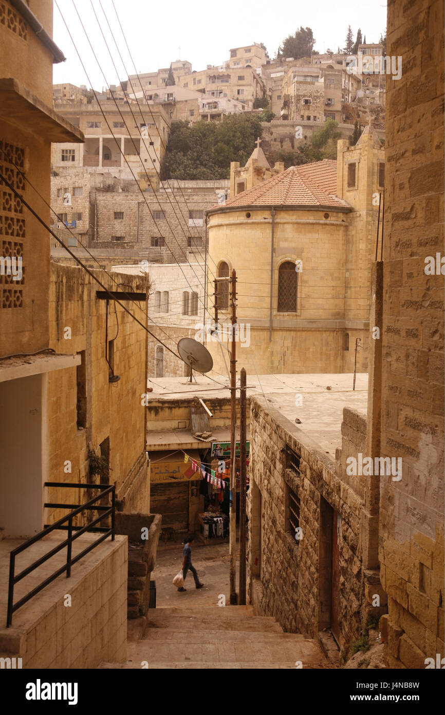 The Middle East, Jordan, Salt, town view, Old Town, lane Stock Photo ...