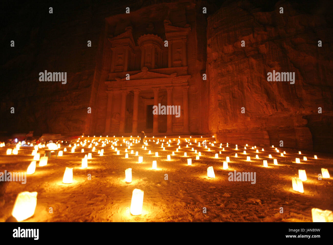 The Middle East, Jordan, Petra, treasure house, tourist, lights, event ...