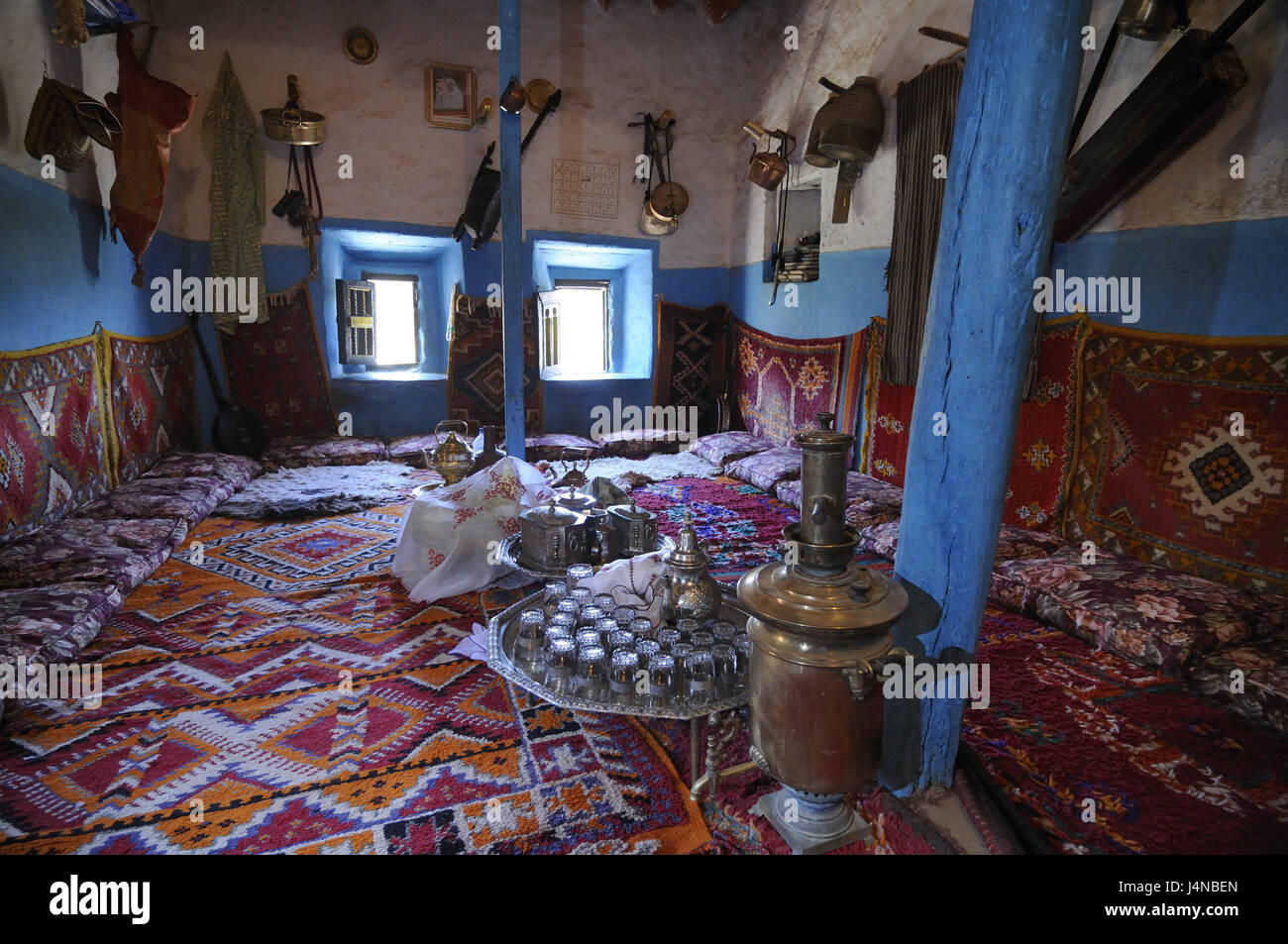 Morocco, Tamegroute, Berber's museum, living square, traditionally ...