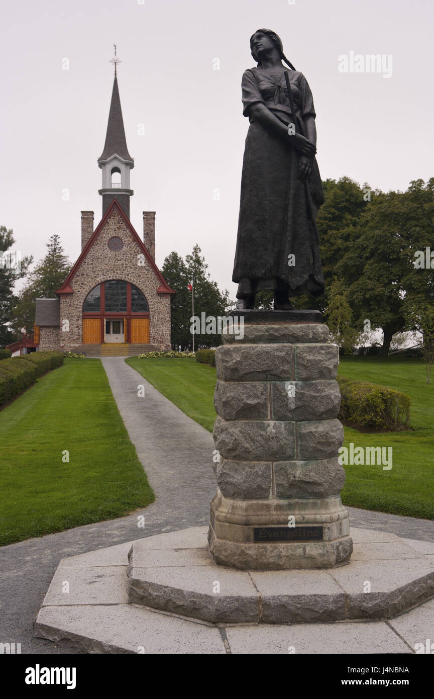 Memorial church and statue of evangeline hi-res stock photography and ...