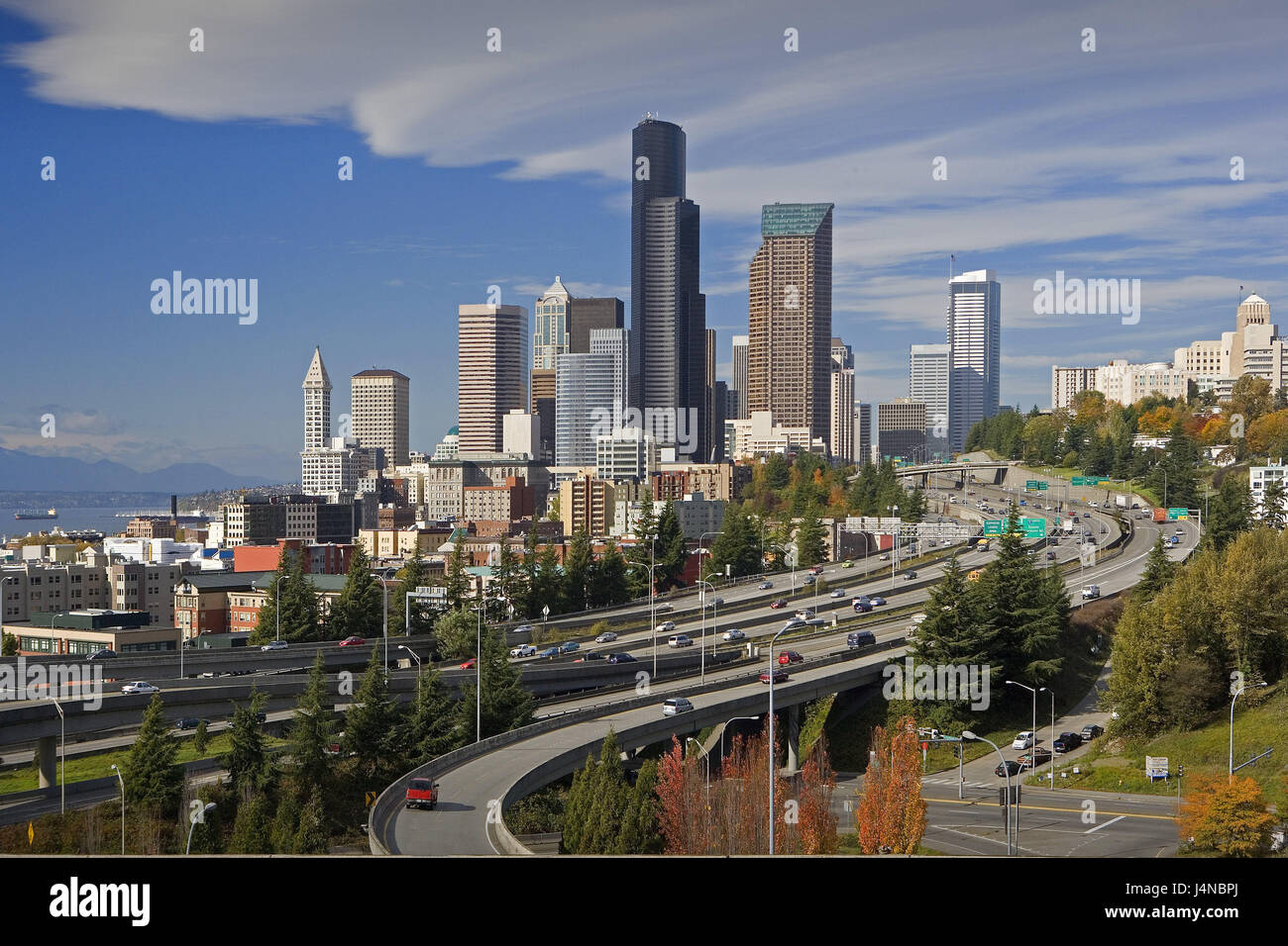 The USA, Seattle, town view, centre of the city, North America ...