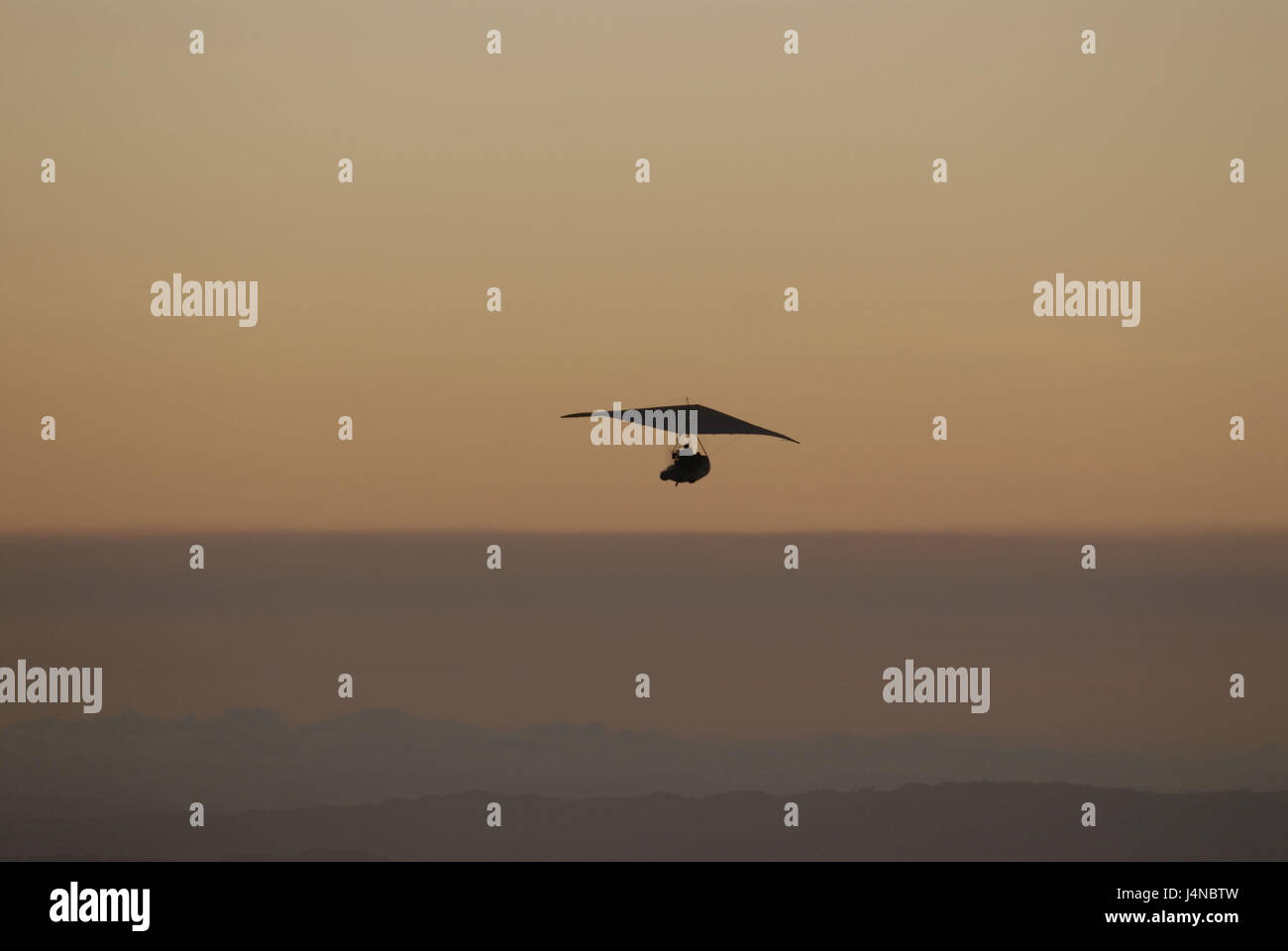 Sea, aircraft, rubber dinghy, Flying-Inflatable-Boat, evening light ...