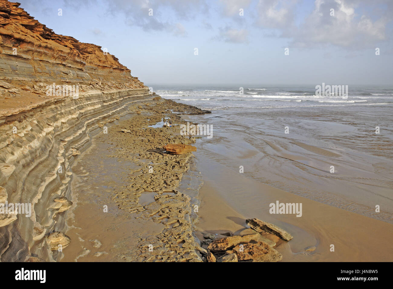 North Africa, Morocco, Western Sahara, Atlantic coast, estuary, Oued el ...