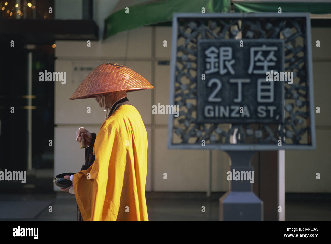 Japan, Honshu, Tokyo, Ginza, monk, at the side, Asia, person, Asian ...