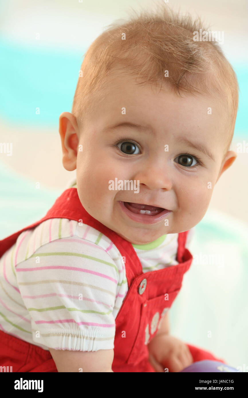 Baby, 8 months, portrait Stock Photo - Alamy