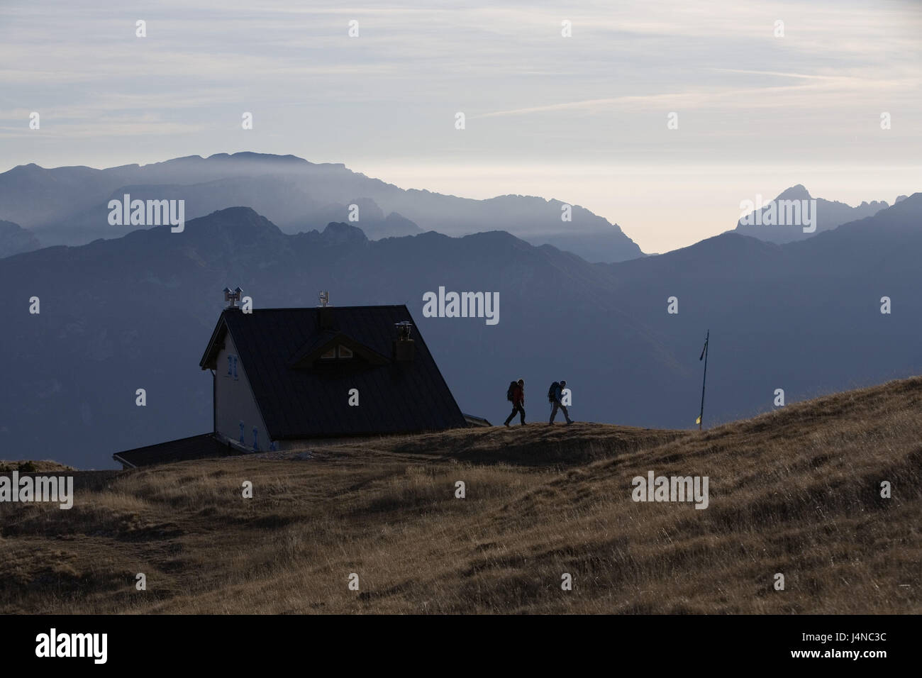 Italy, Trentino, Monte Altissimo di Nago, mountain steelworks, tourist ...