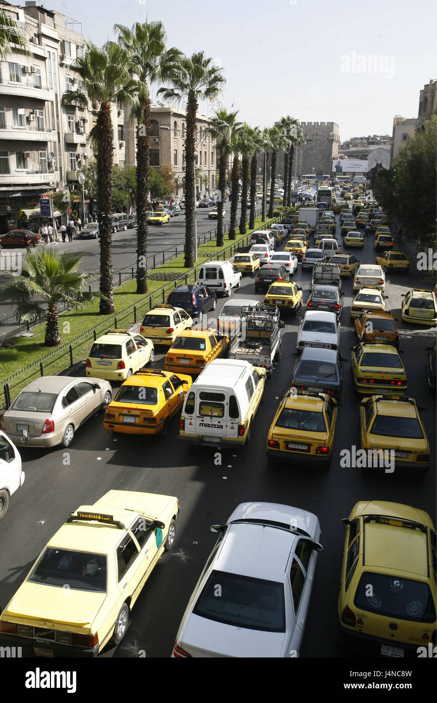 Syria, Damascus, Neustadt, city centre, traffic, street scene, town ...