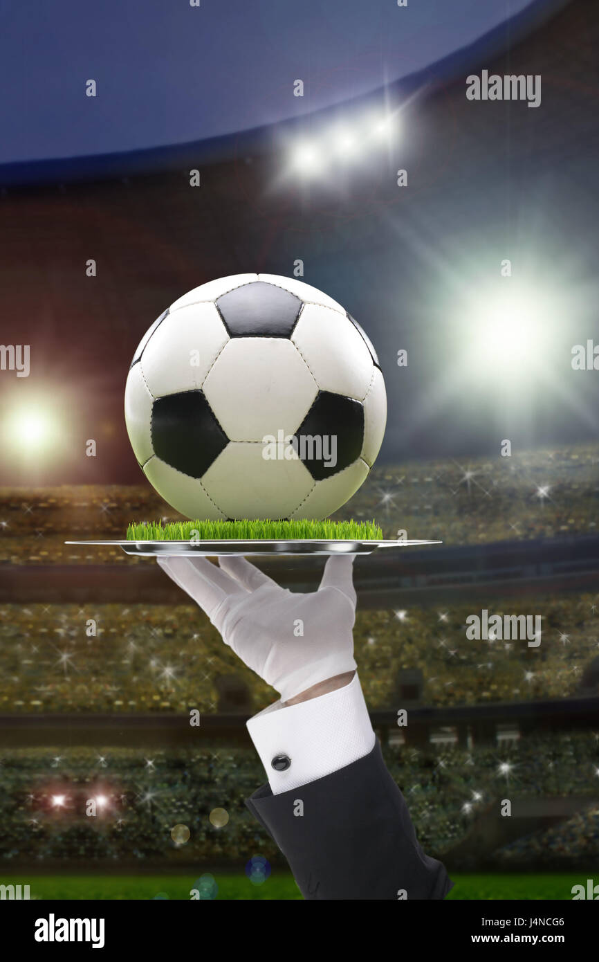 Football stadium, Buttler, detail, tablet, grass, football, serve ...
