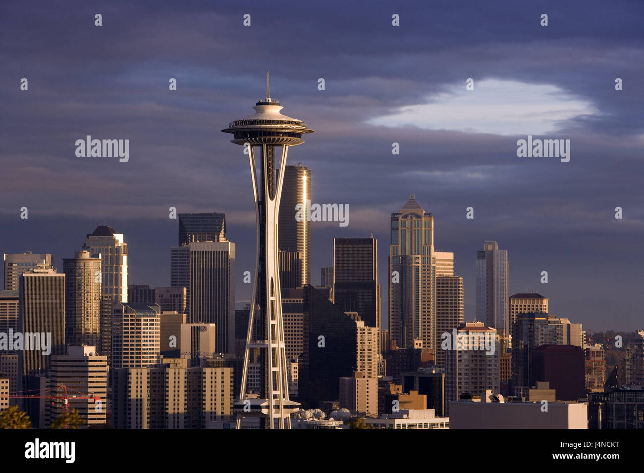 The USA, Seattle, town view, centre of the city, Space Needle, skyline ...